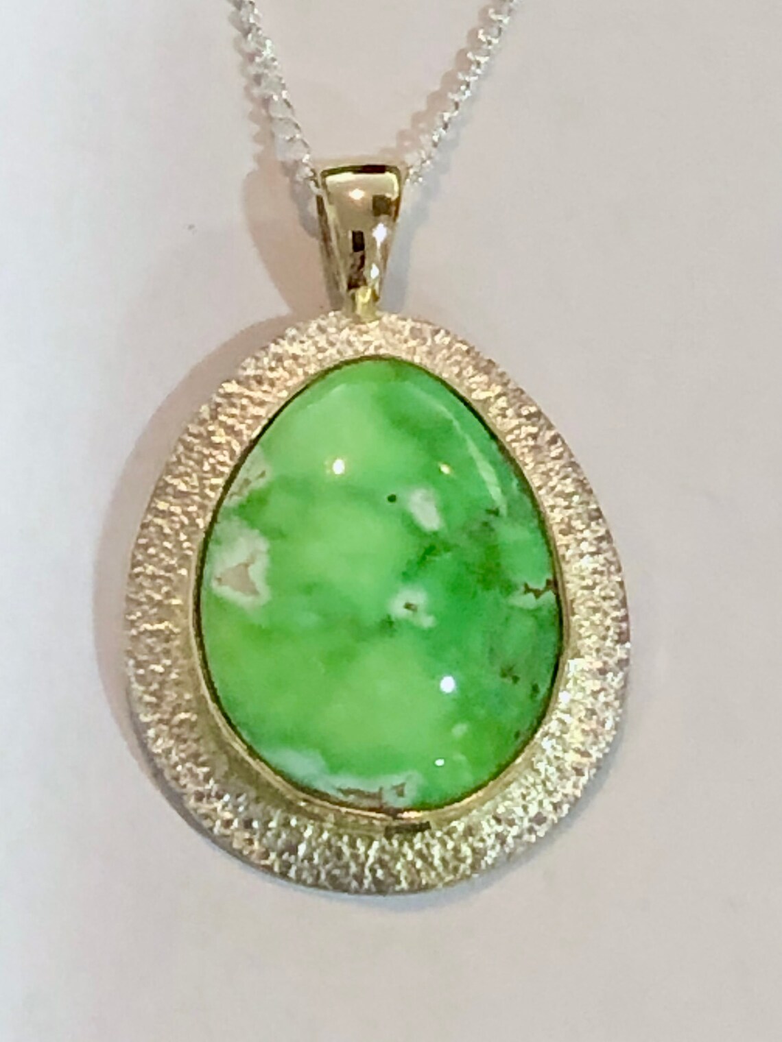 Carico Lake Turquoise Necklace Natural Gem Faustite Apple Lime - Etsy