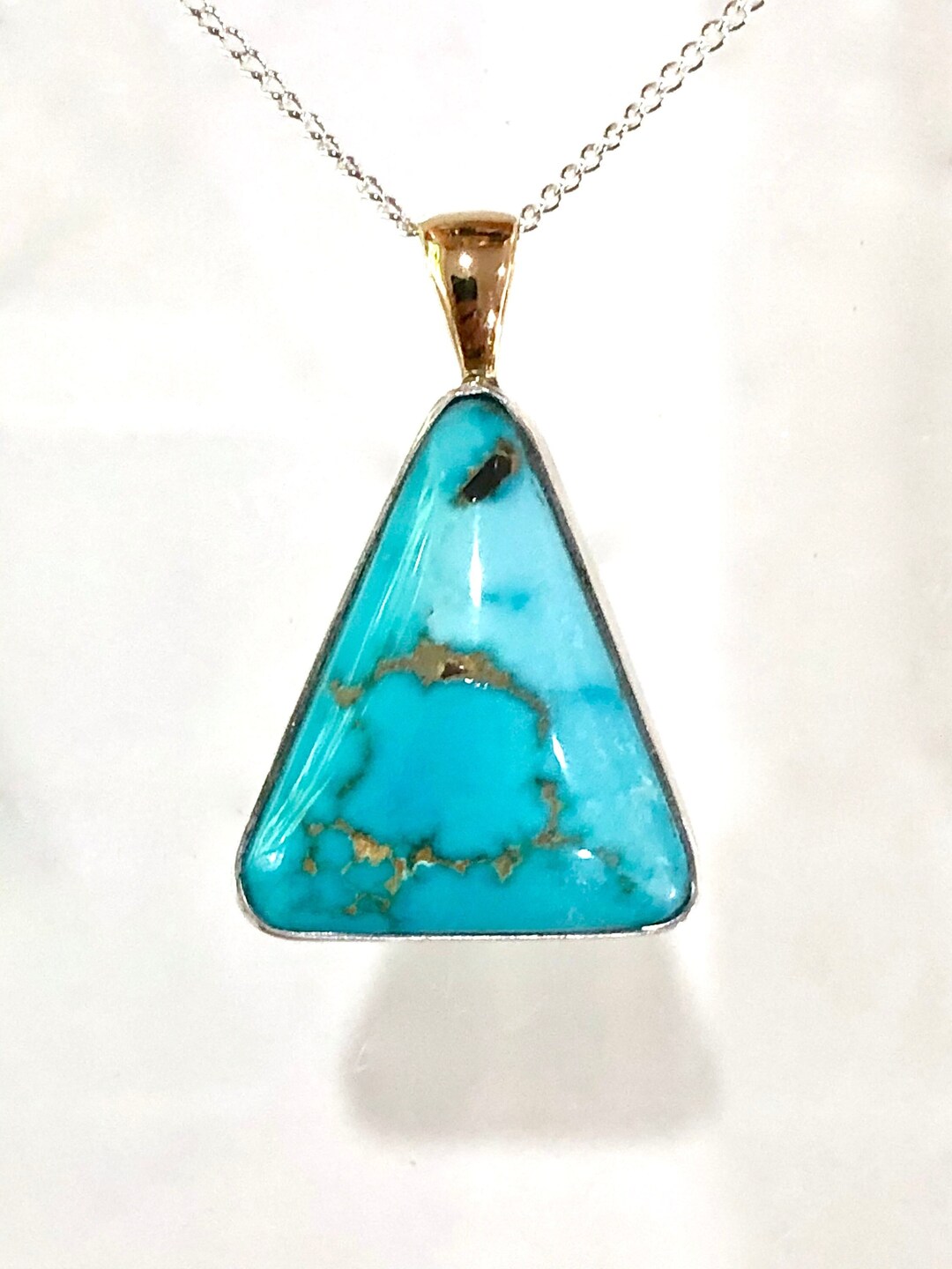 Carico Lake Turquoise Necklace Supreme Blue Spiderweb Natural Carico ...