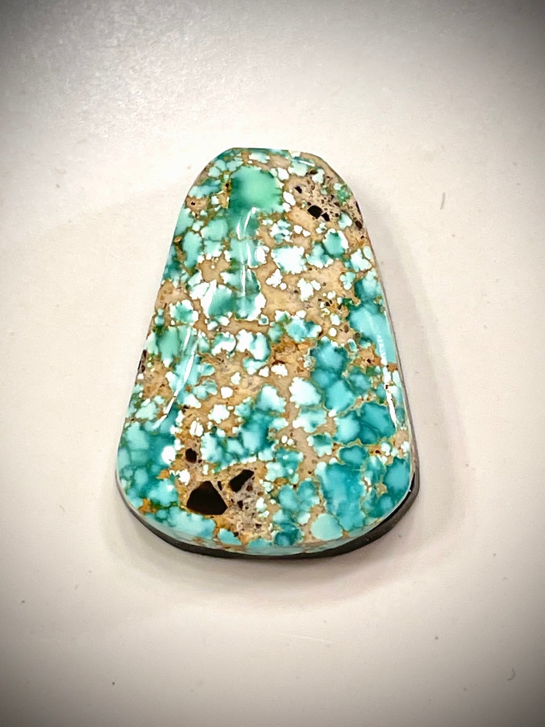 Carico Lake Turquoise Cab Natural Stone Gem Faustite Green & Blue ...