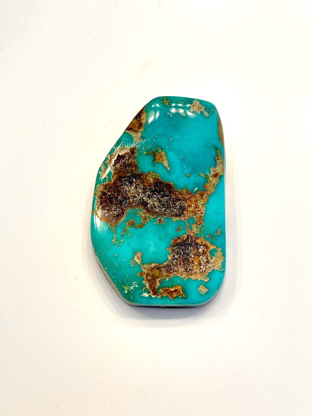 Battle Mountain Blue Gem Turquoise Rare Intense Aqua Blue Large Natural ...