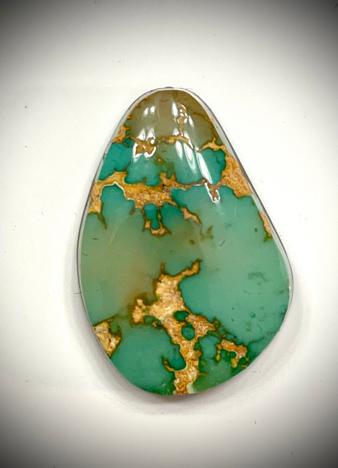 Carico Lake Turquoise Natural Gem Green Spiderweb Cabochon 15.8 CTS - Etsy