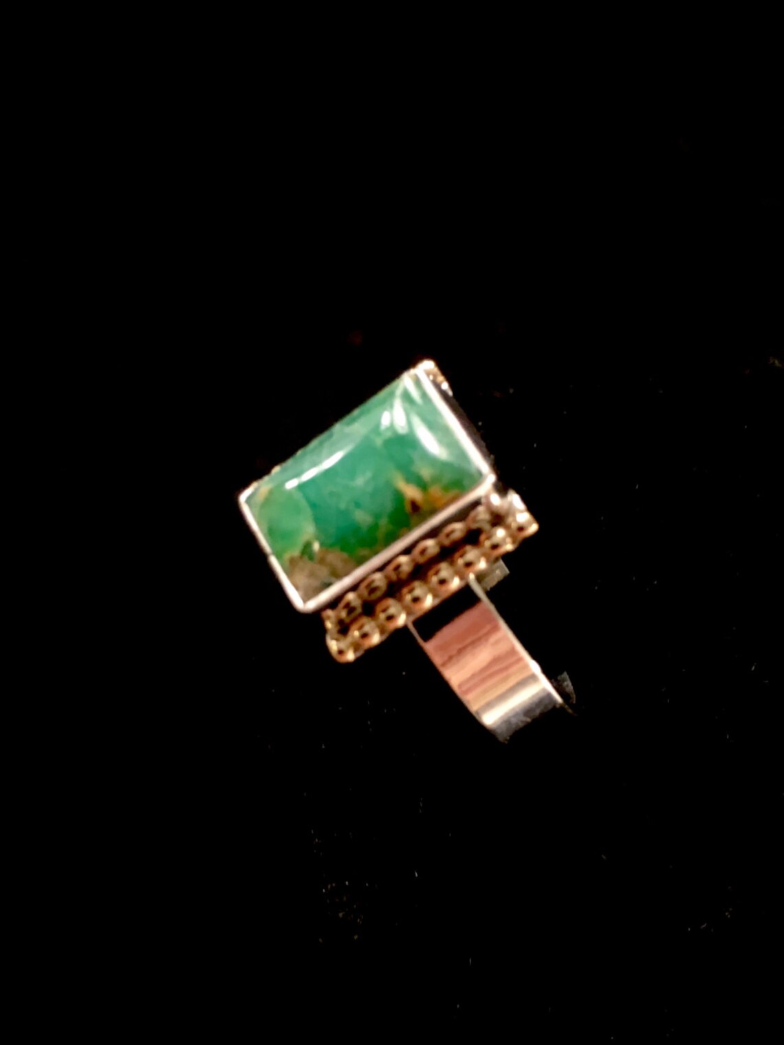 Pixie Turquoise Ring Natural Gem Faustite Emerald Green - Etsy