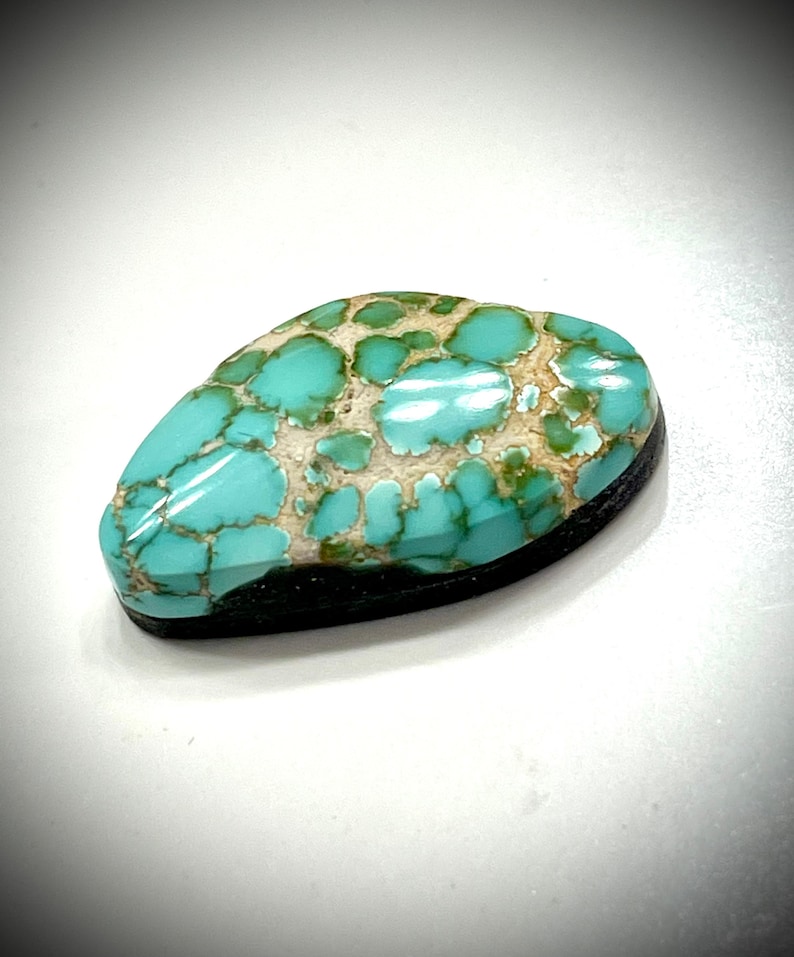 Carico Lake Turquoise Natural Gem Blue and Faustite Green Spiderweb ...