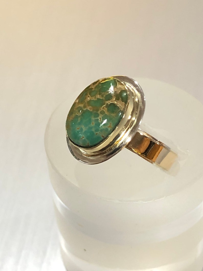 Carico Lake Turquoise Ring Natural Translucent Gem Faustite Green ...