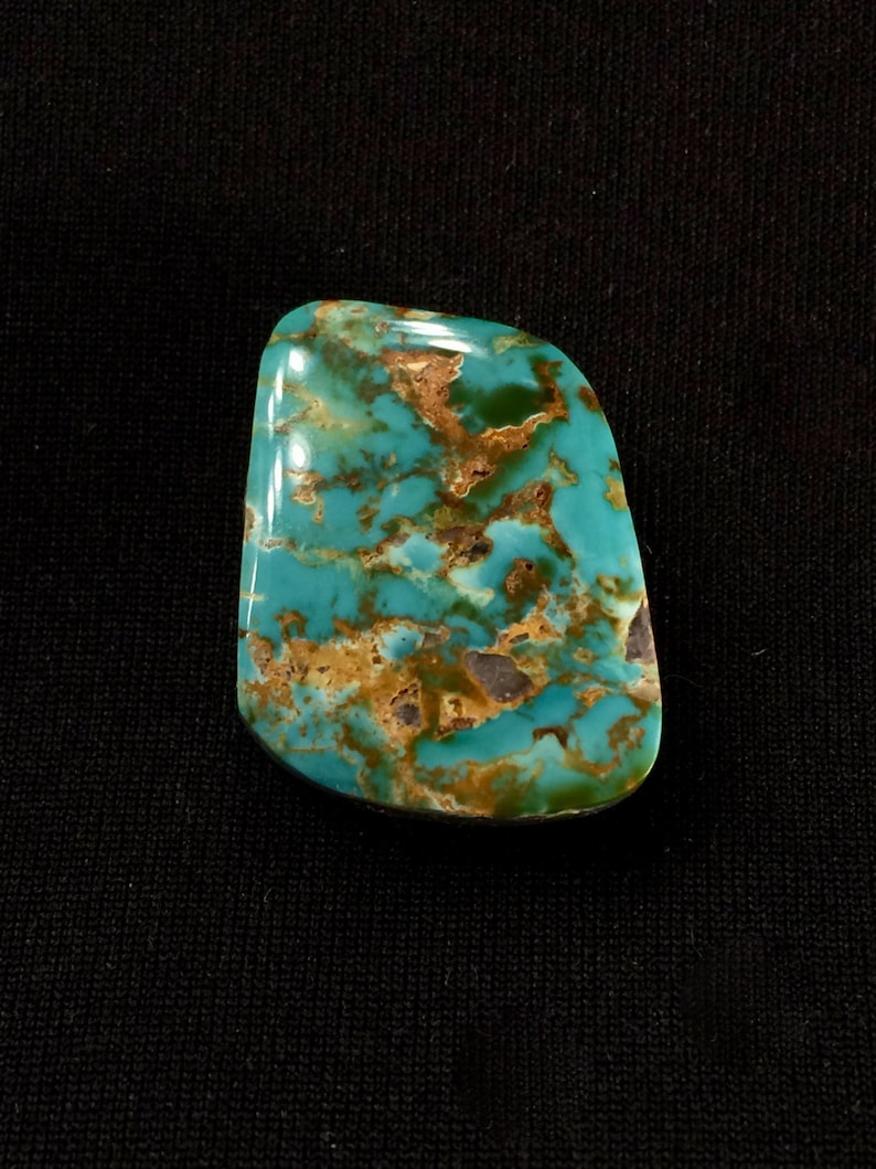 Carico Lake Turquoise Natural Gem Blue and Green Spiderweb Cabochon 20 ...