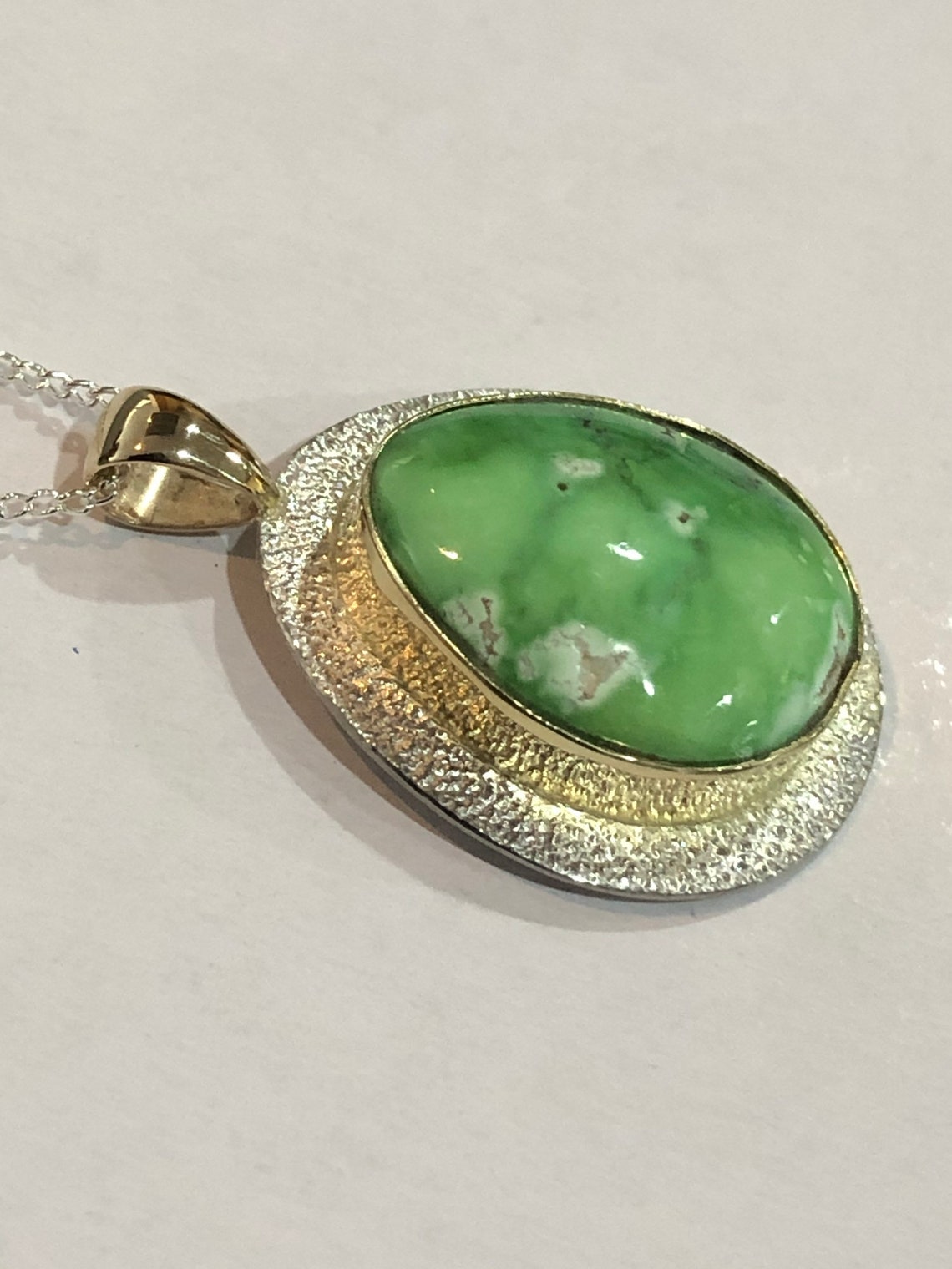 Carico Lake Turquoise Necklace Natural Gem Faustite Apple Lime - Etsy