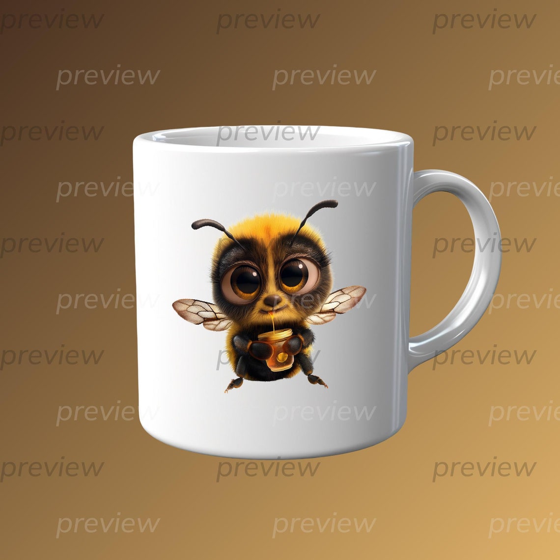 Bumblebees Clipart Bundle, Cute Bees Clipart Bundle, Cute Bees Png ...