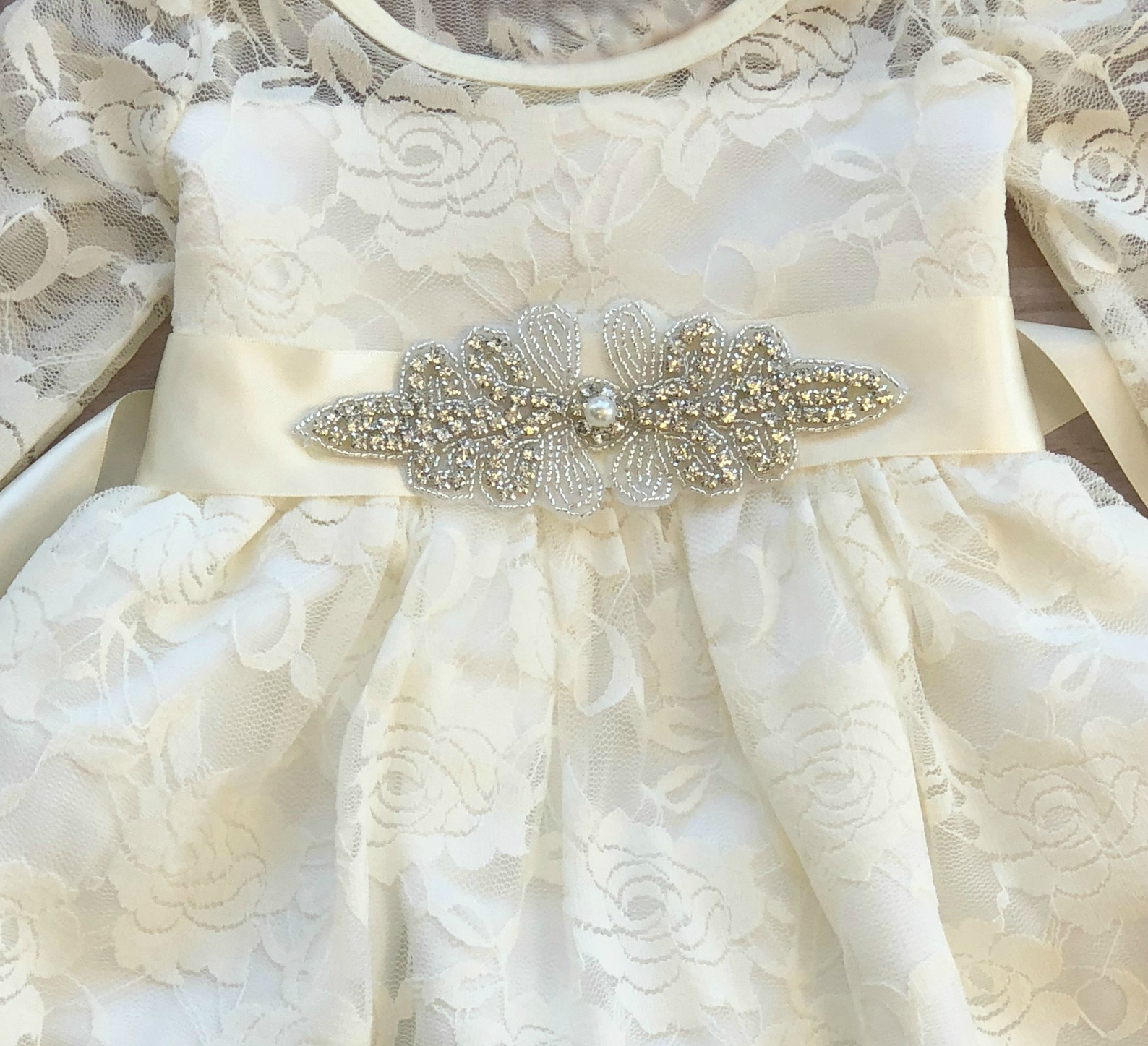 Flower Girl Lace Dresscountry Lace Dresschampagne Lace - Etsy