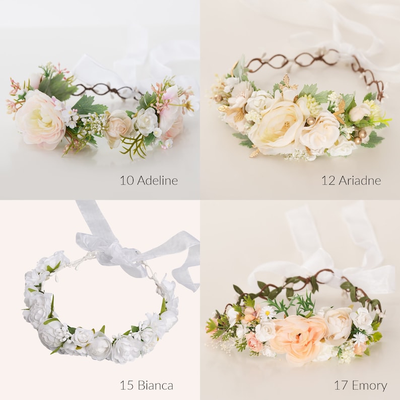 Spring Flower Girl Crown, Flower Hair Wreath, Wedding Flower Crown ...