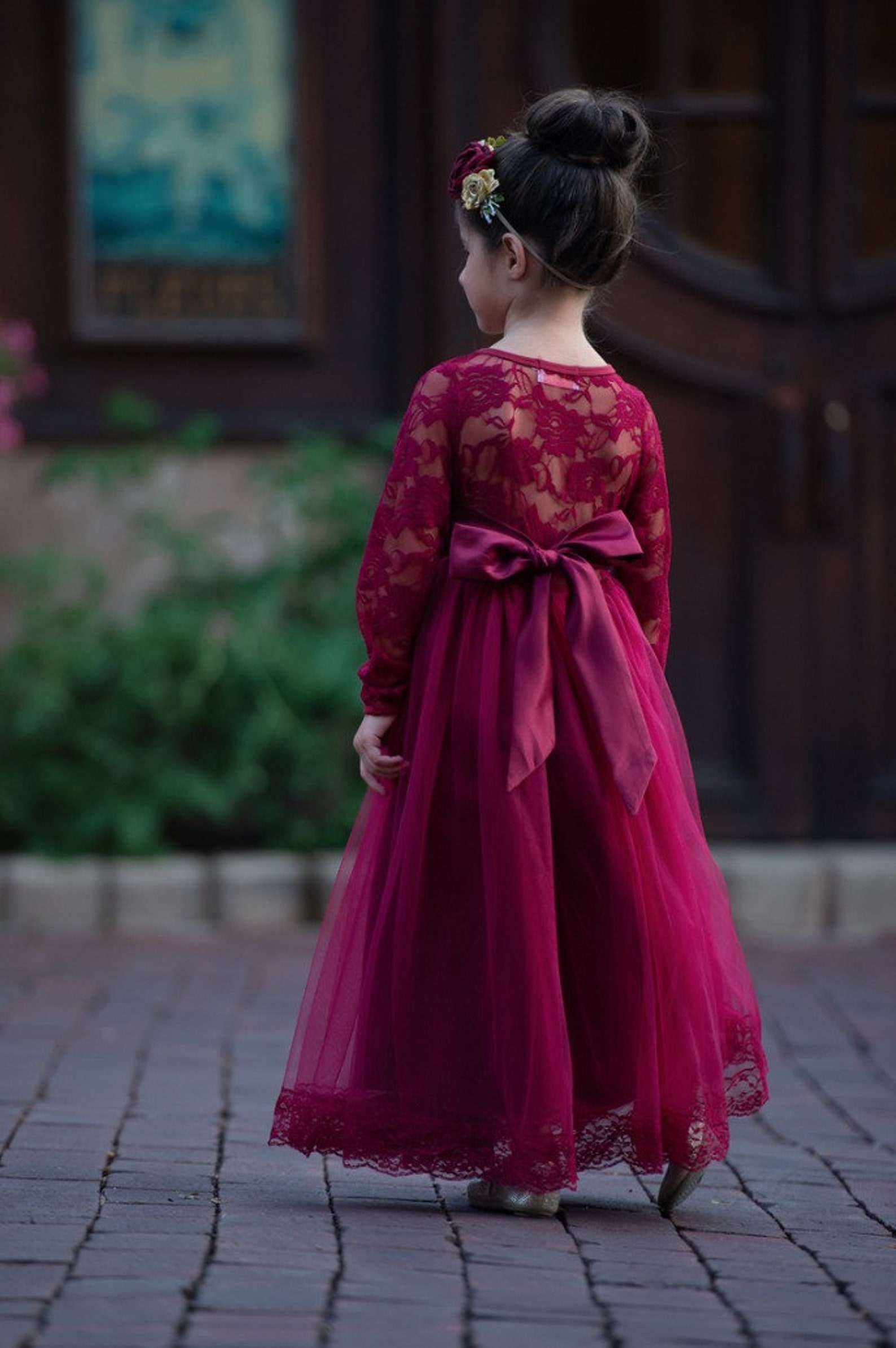 Champagne Flower Girl Dress,girl Lace Dress,country Rustic Flower Girl ...