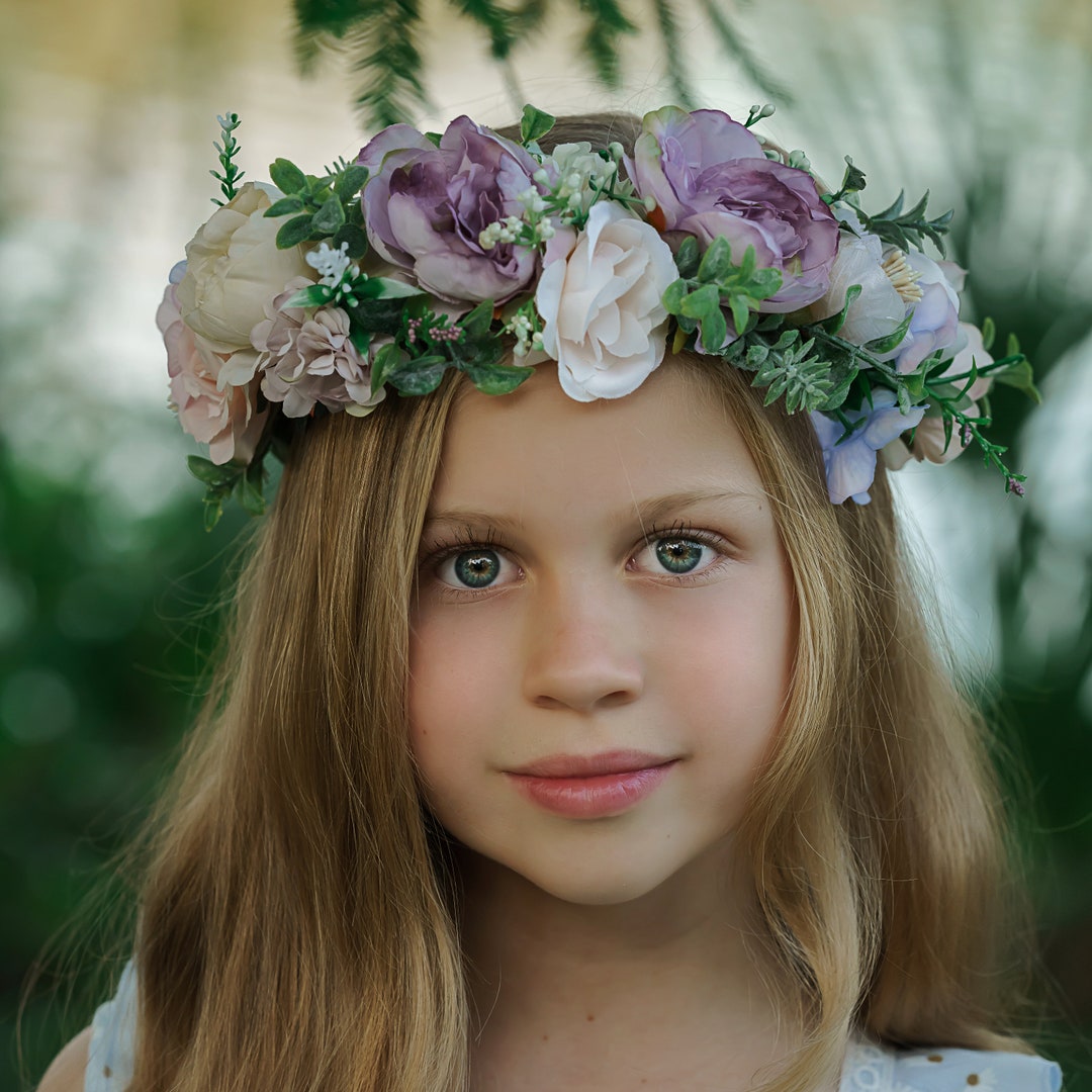 Blush Pink Flower Crown, Flower Tiara, Floral Crown, Flower Halo ...