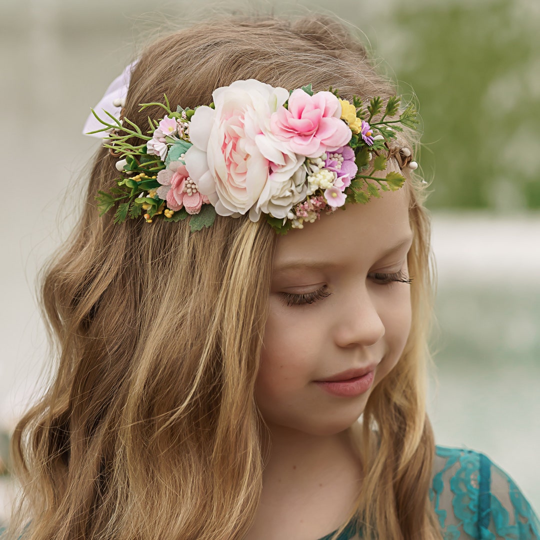 Spring Flower Crown, Flower Tiara, Floral Crown, Flower Halo, Bohemian ...
