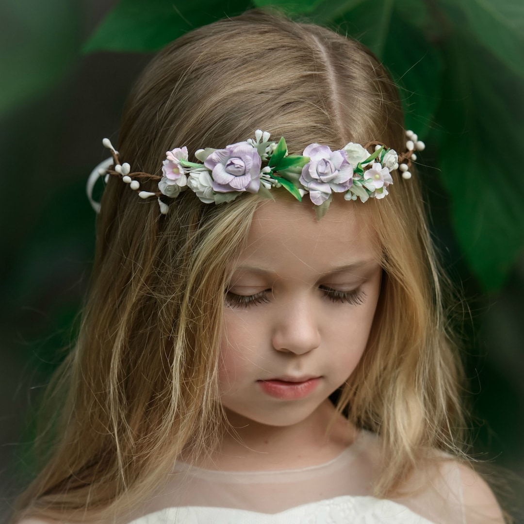 Lavender Flower Crown, Flower Tiara, Floral Crown, Flower Halo ...