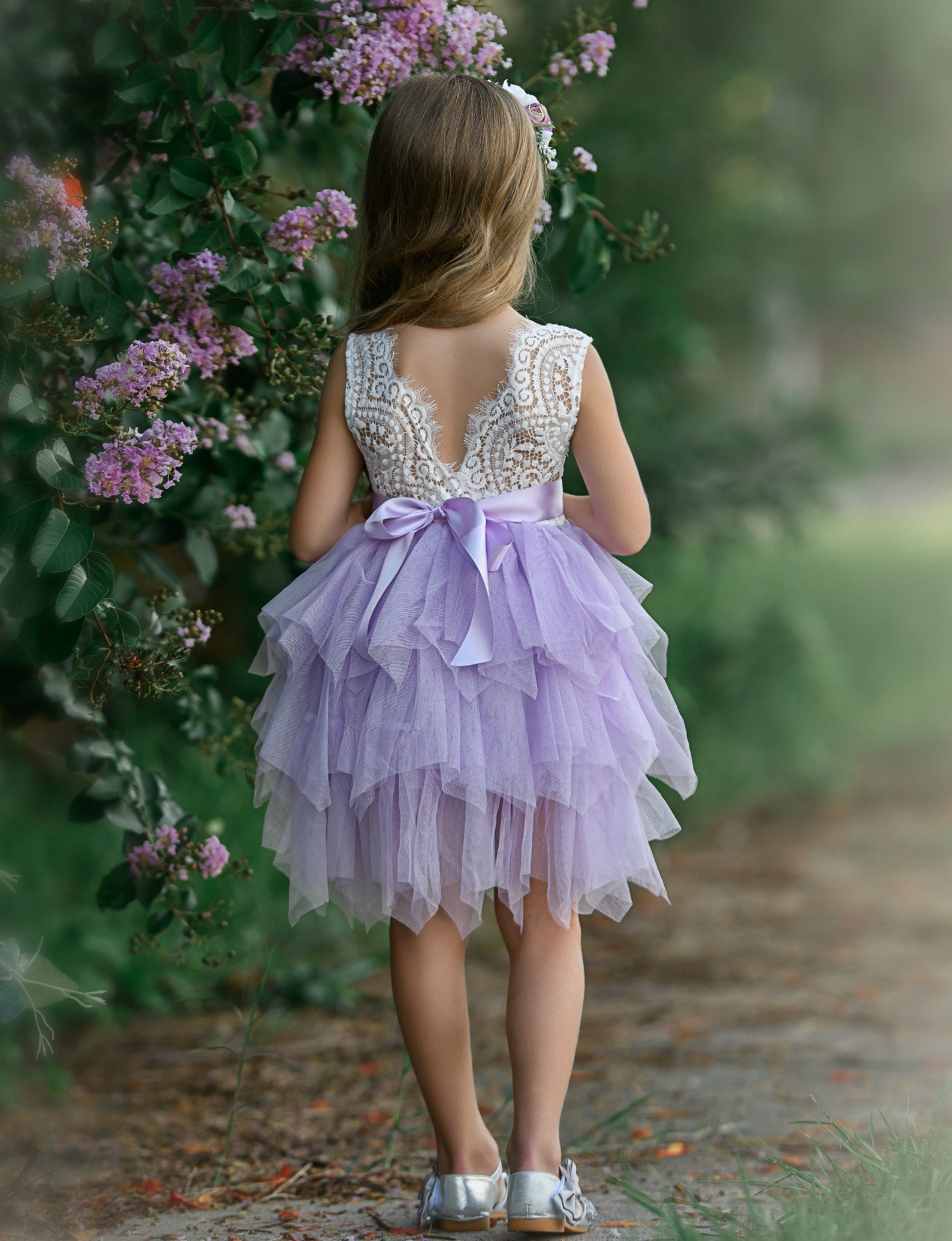 Blush Pink Tulle Flower Girl Dresswhite Lace Flower Girl Etsy