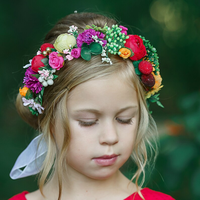 Spring Flower Crown Flower Tiara Floral crown Flower Halo | Etsy