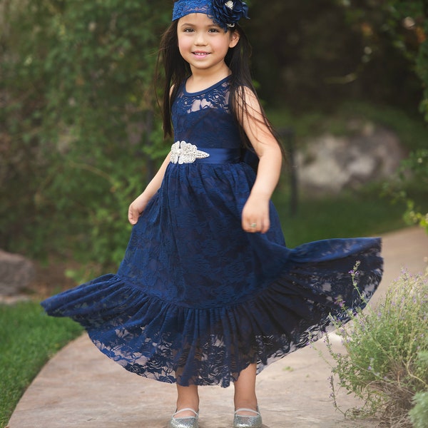 Girls Lace Dress - Etsy
