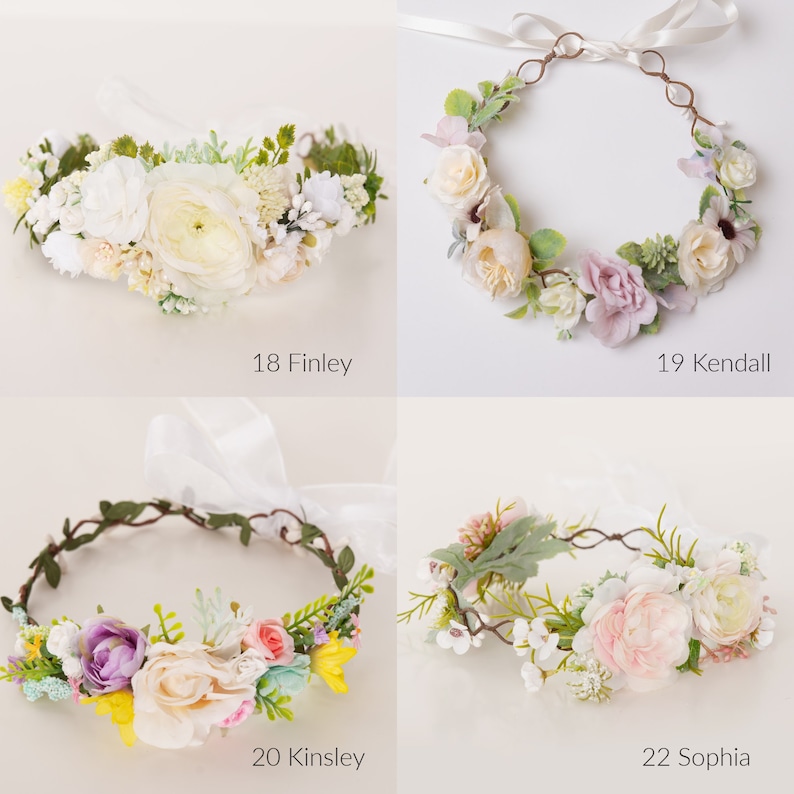 Pink Ivory Flower Crown Flower Girl Headband Girl Floral - Etsy