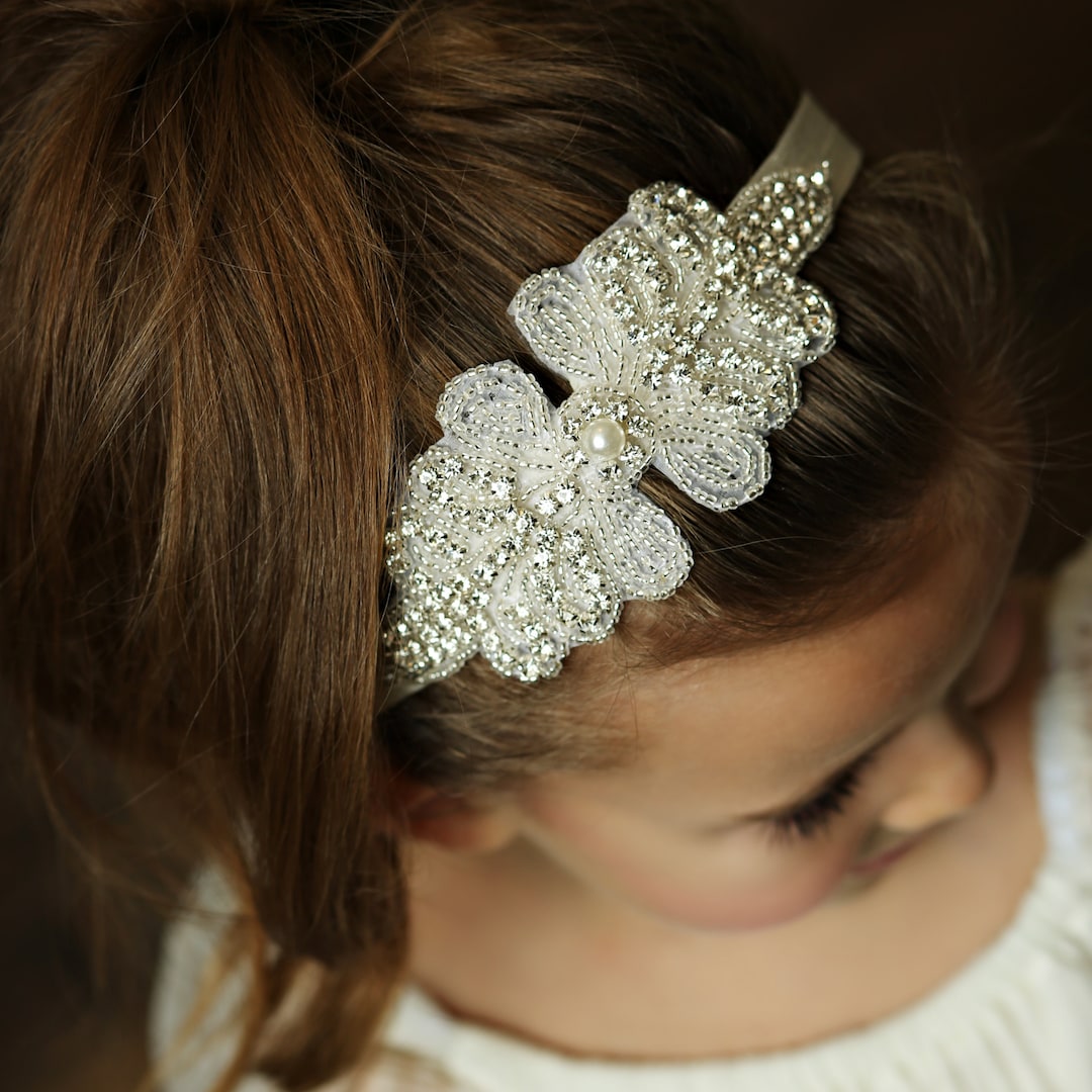 Rhinestone Headband, Flower Girl Headband, Crystal Headband,bridal ...