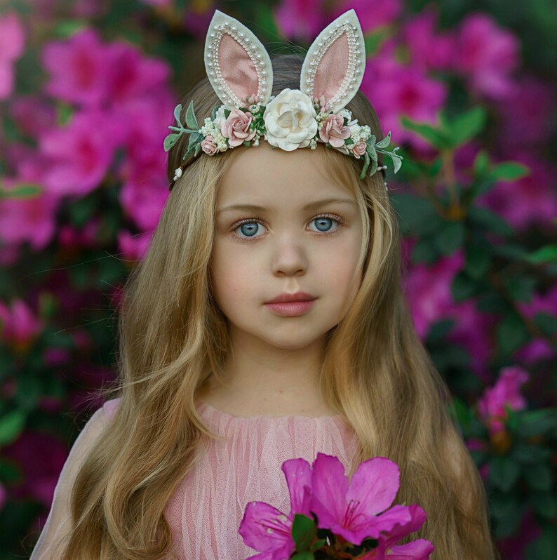 Easter Flower Crown, Flower Girl Headband, Girls Floral Crown, Flower ...