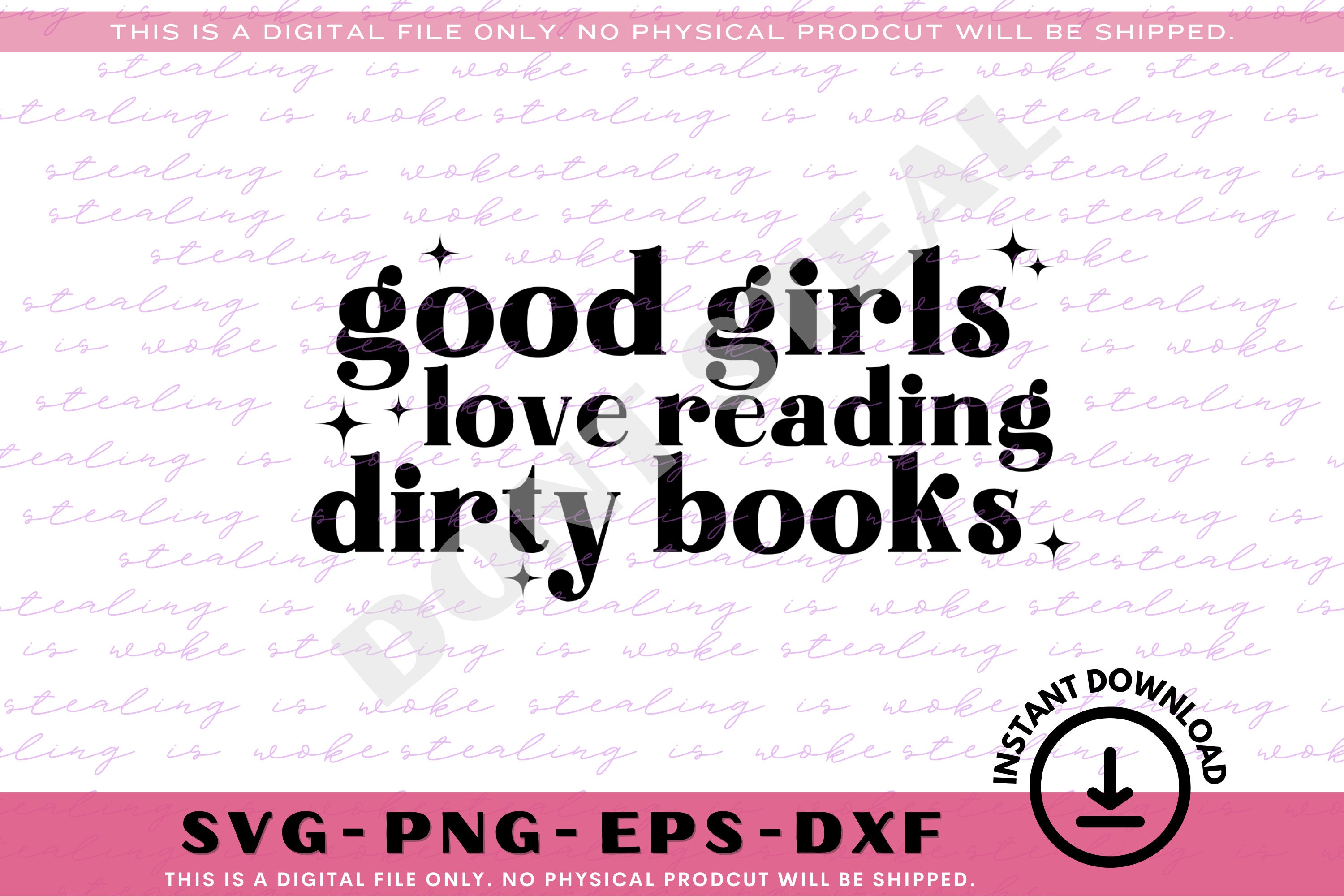 Good Girls Love Reading Dirty Books SVG Romance Book Lover Spicy Books ...