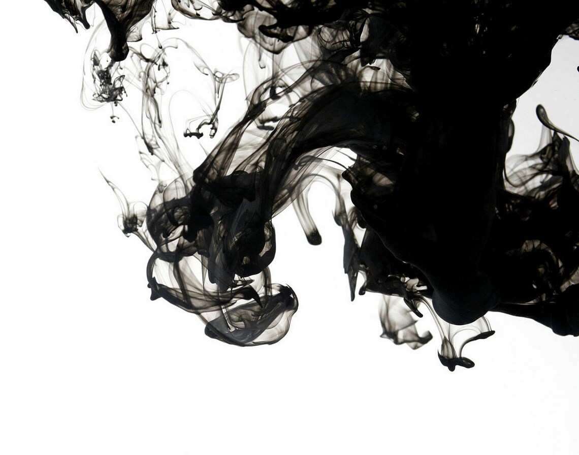 Black Abstract Art Ink Art Abstract Wall Art Contemporary | Etsy