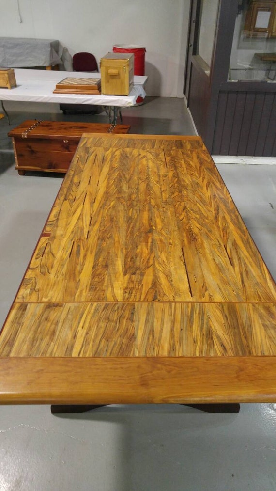 Maple Dining Room Table. Trestletable With Ambrosia Maple Top - Etsy