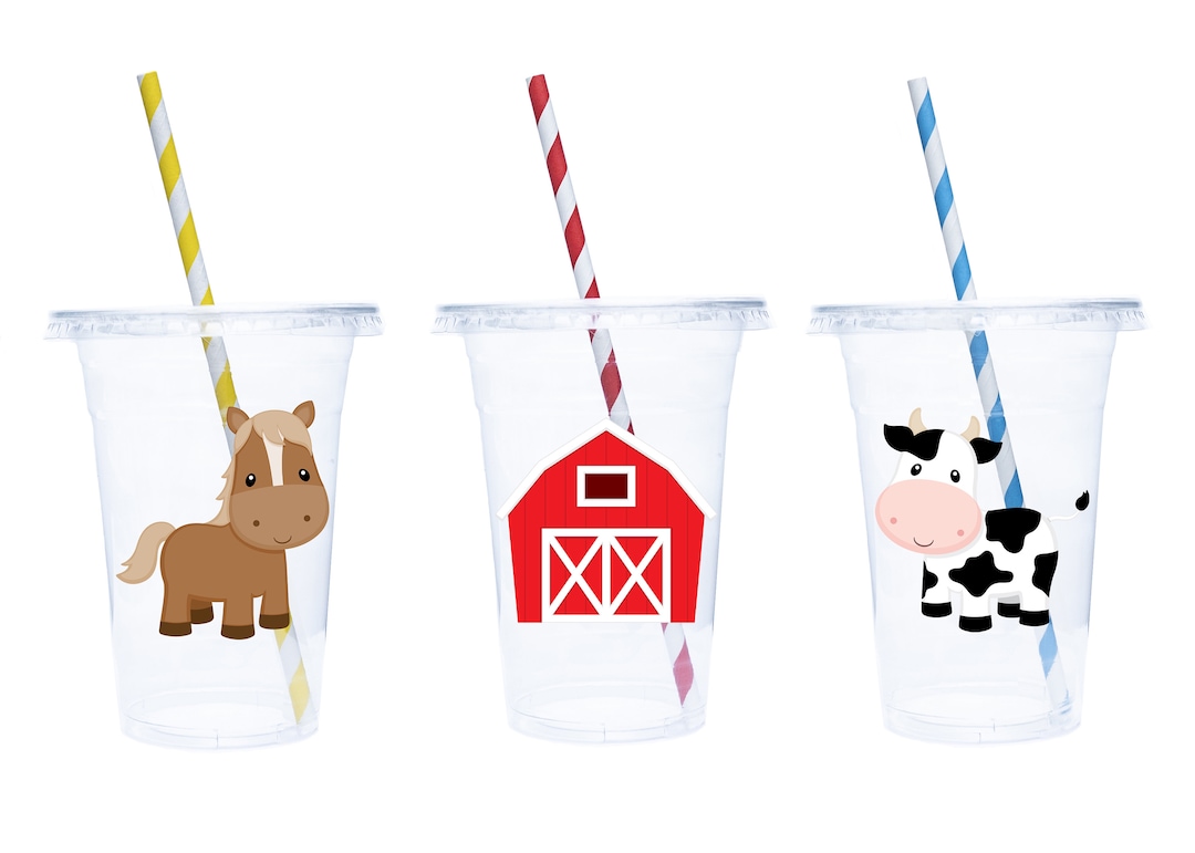 Farm Animal Disposable Birthday Party Favor Cup - Etsy
