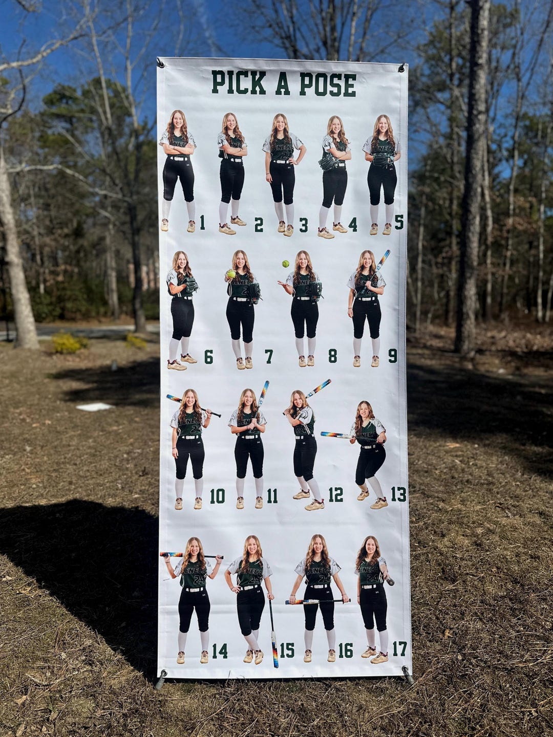 Softball Pick A Pose Posing Guide - Fully Editable - Etsy