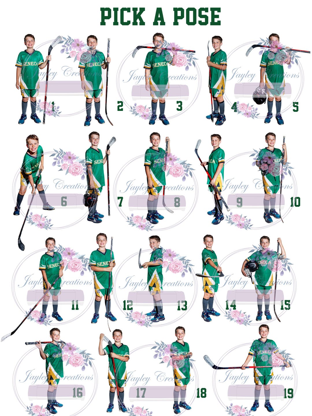 Dek Hockey Pick A Pose Posing Guide Fully Editable - Etsy