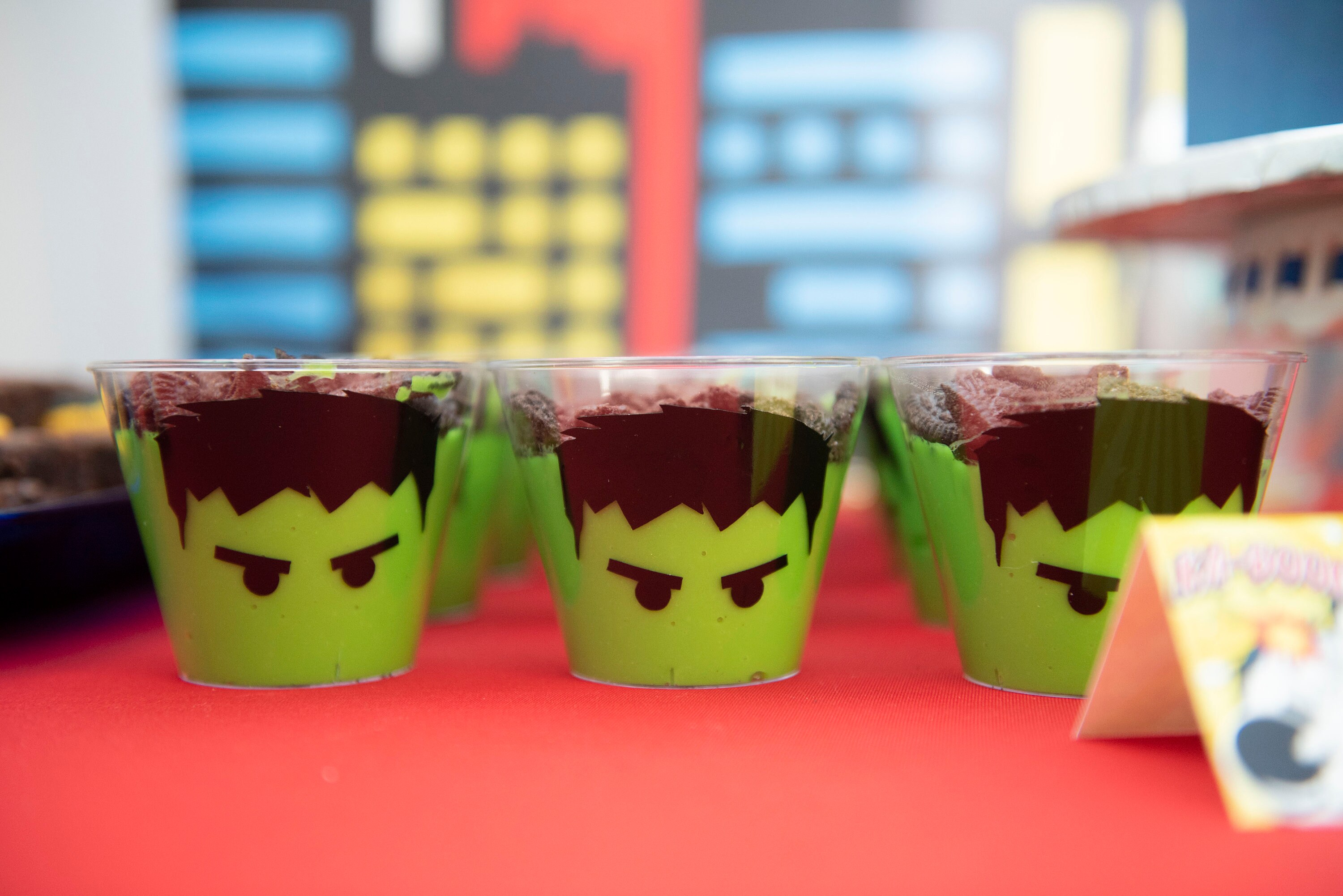 Hulk Pudding Cups | Etsy
