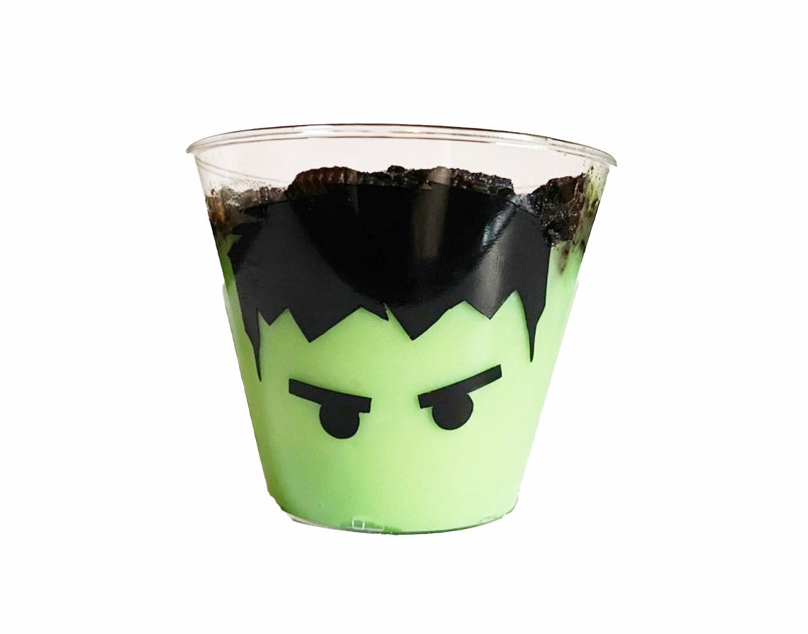 Hulk Pudding Cups - Etsy Canada