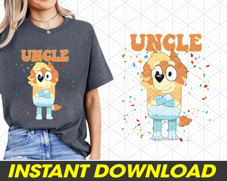 Uncle Bluey PNG, Bluey and Bingo, Bluey Family PNG, Bluey Friends Png ...