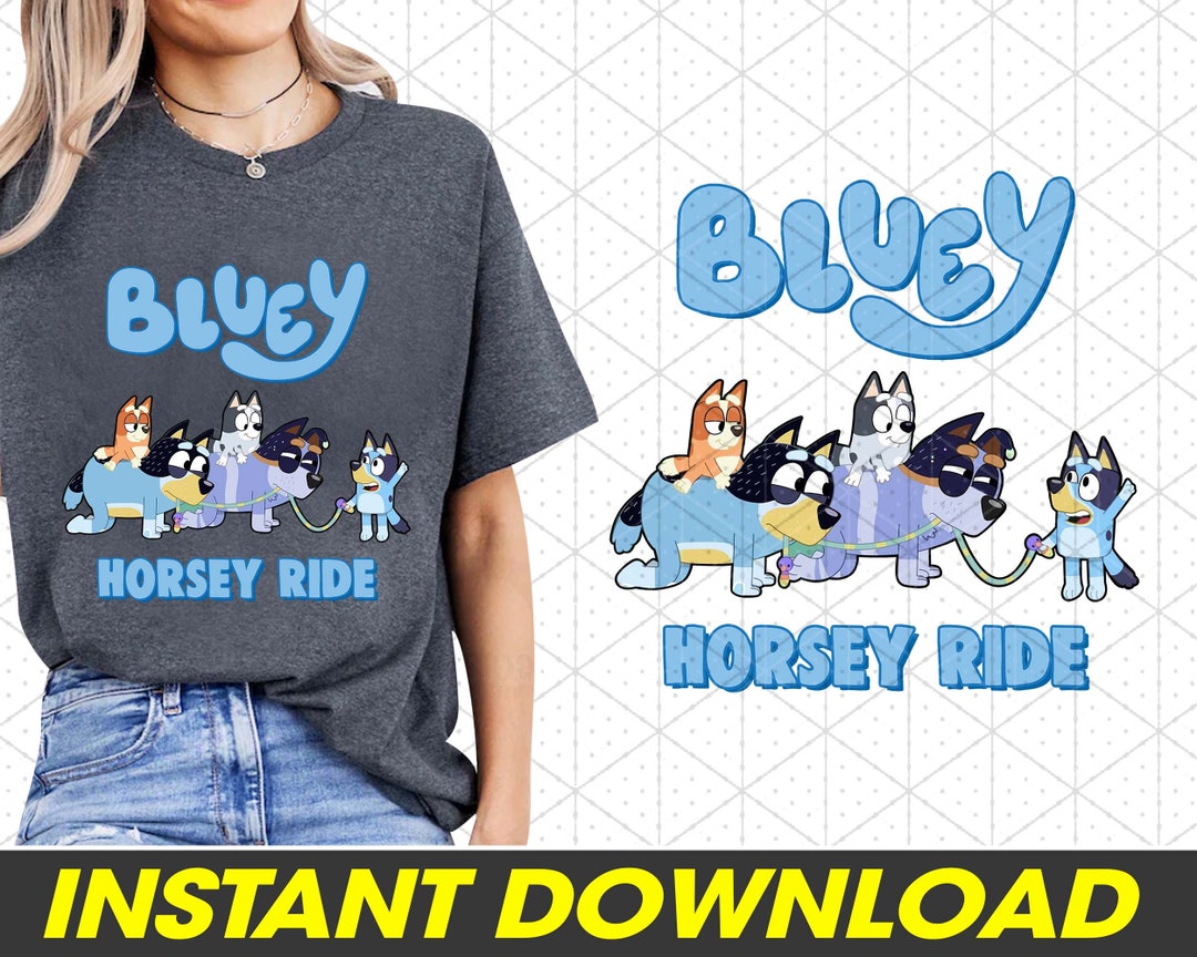 Bluey Horsey Ride PNG, Bluey Back to School Png, Bluey Family PNG ...