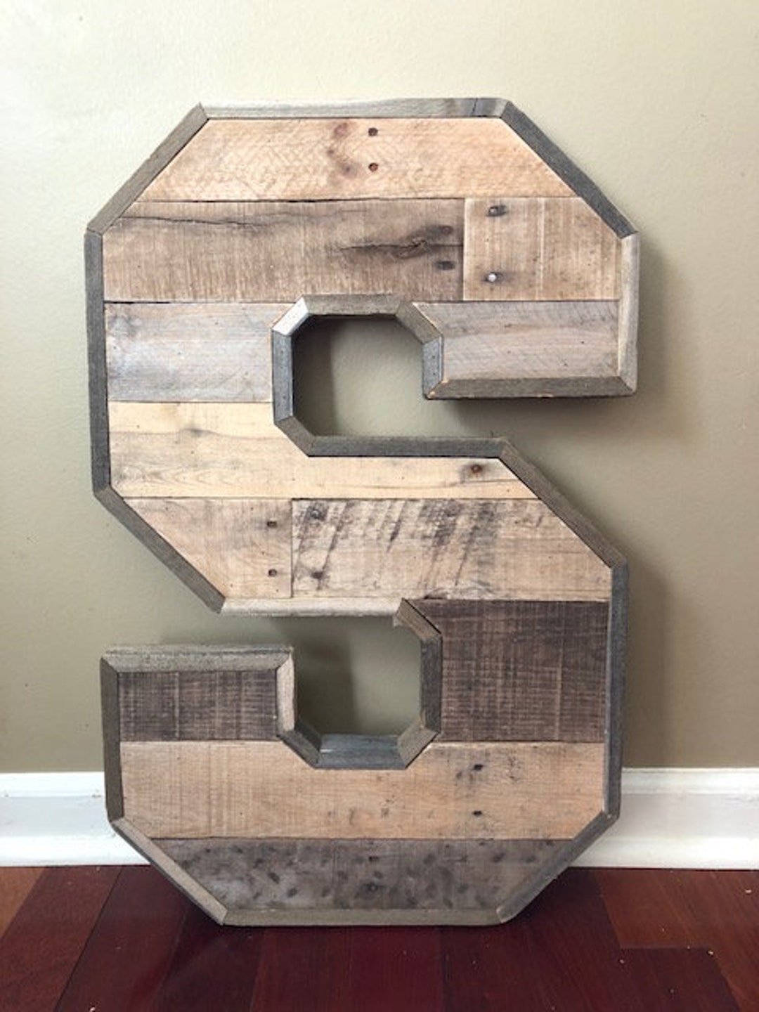 30" Flush Trimmed Reclaimed Wood Letter | Large Wood Letter | Reclaimed ...