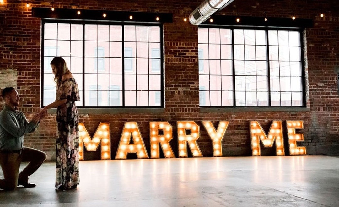 30" Lighted Marquee Letters: Rustic Wedding & Event Decor - Etsy