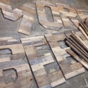 10" Untrimmed Reclaimed Wood Letter | Wooden Letters | Rustic Wood ...