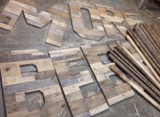 10 Untrimmed Reclaimed Wood Letter Wooden Letters | Etsy