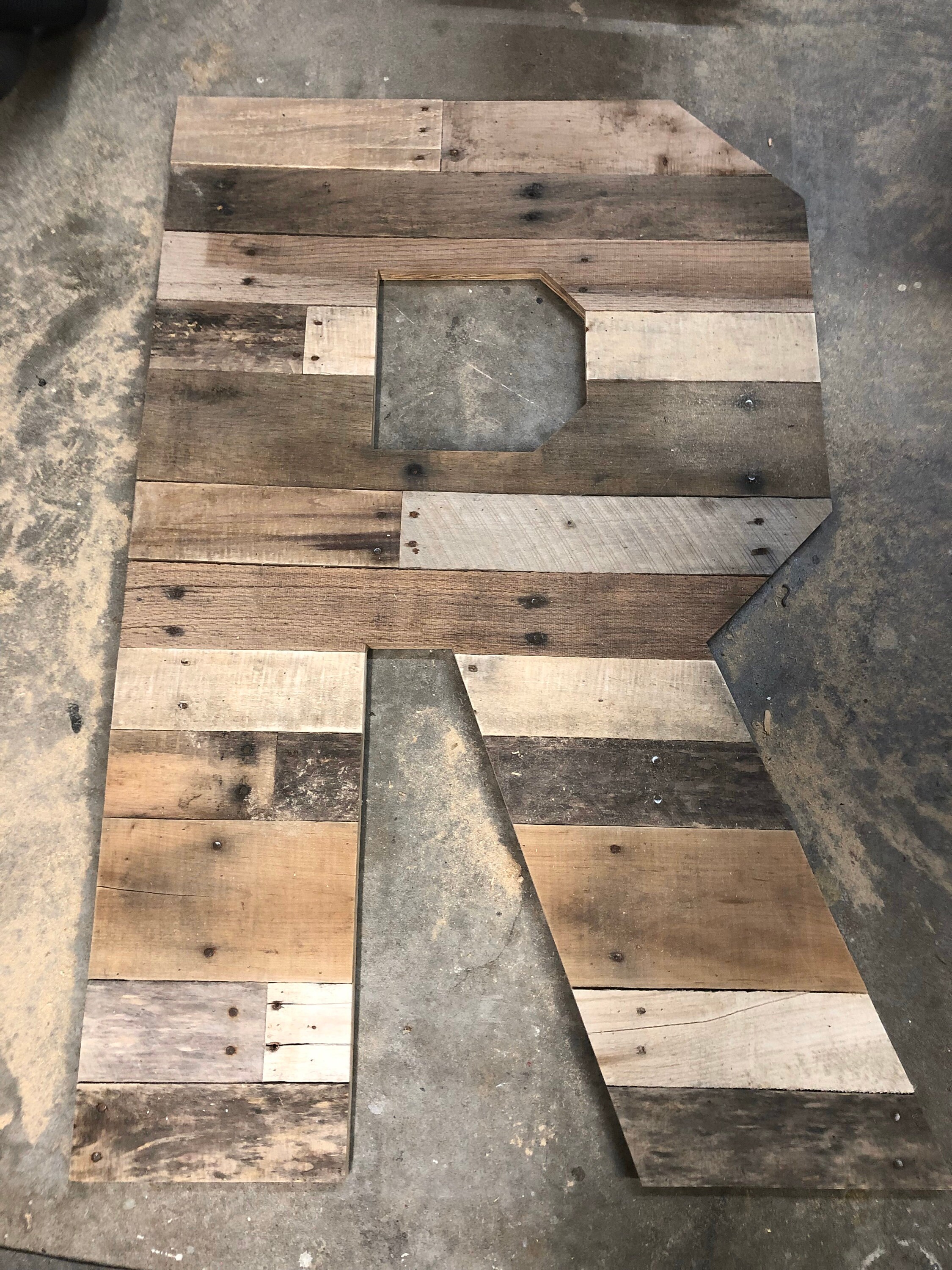 24 Untrimmed Reclaimed Wood Letter Large Wooden | Etsy