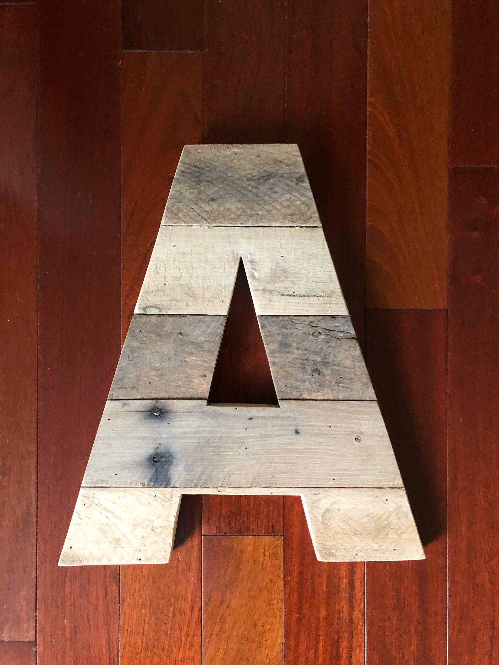 24 Untrimmed Reclaimed Wood Letter Large Wooden | Etsy