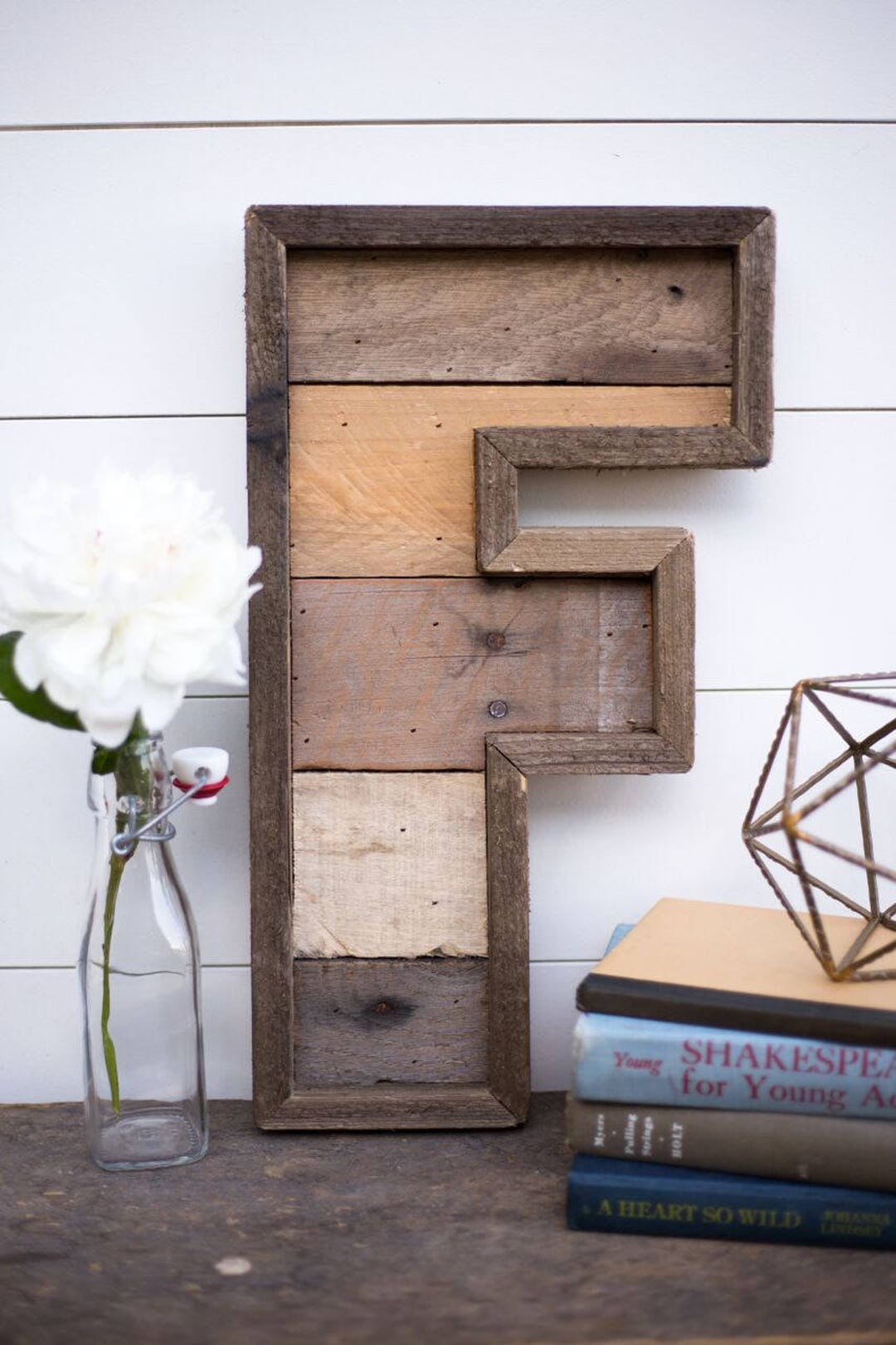 16" Reclaimed Wood Letter: Rustic Farmhouse Decor - Etsy