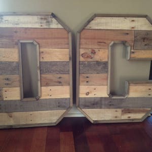36" Reclaimed Wood Letter: Rustic Farmhouse Wall Decor - Etsy