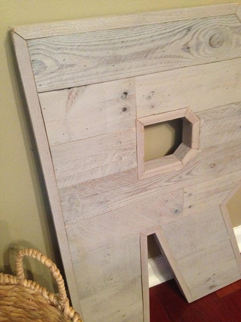 30 Flush Trimmed Reclaimed Wood Letter Large Wood | Etsy