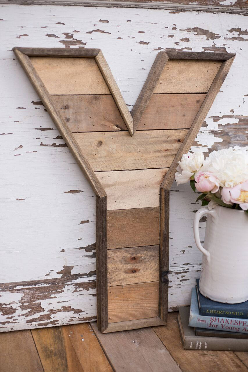 24" Reclaimed Wood Letter: Rustic Farmhouse Decor - Etsy