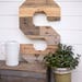 16 Untrimmed Reclaimed Wood Letter Rustic Wood Letters Large Wall ...