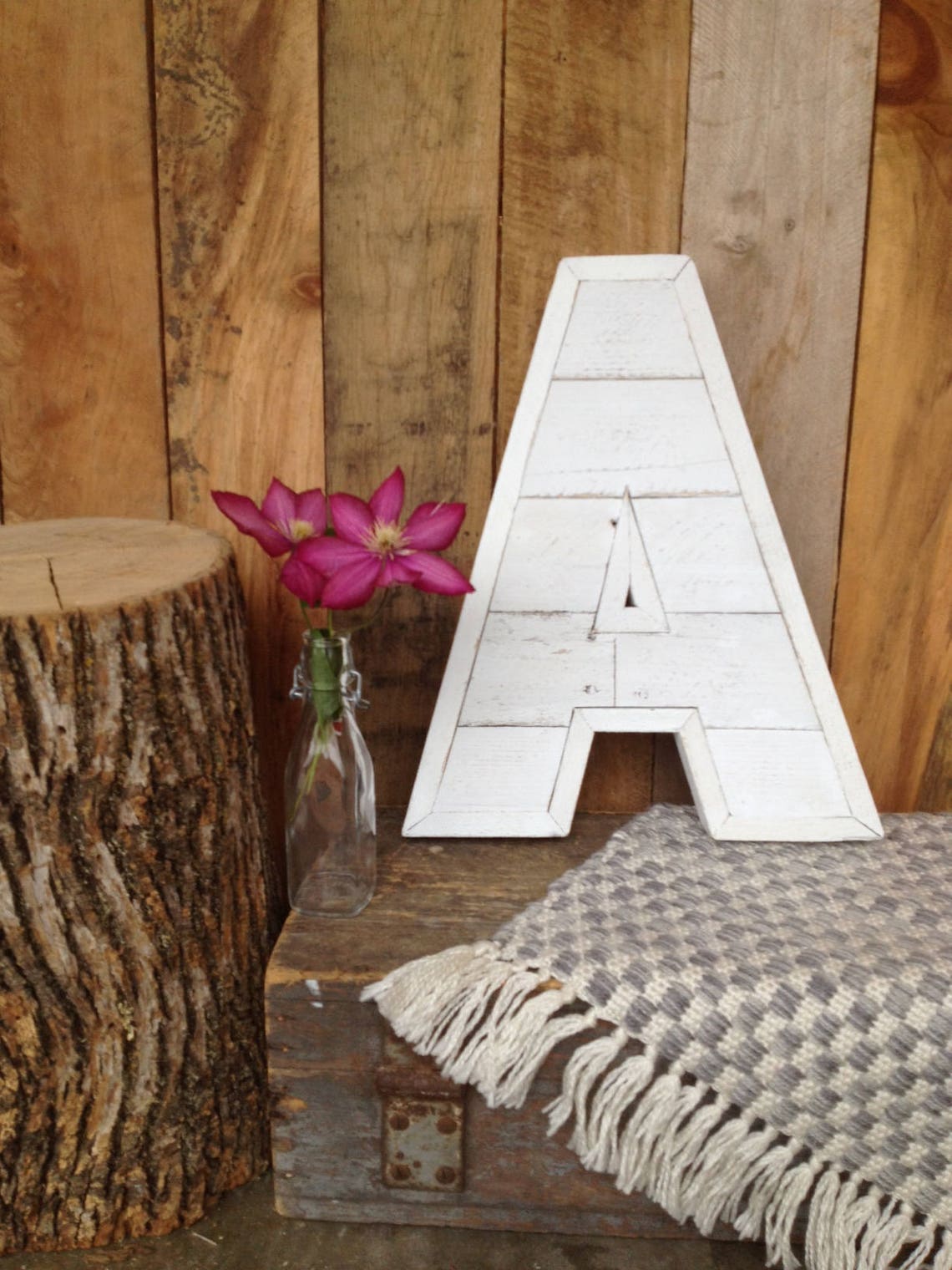 30 Flush Trimmed Reclaimed Wood Letter Large Wood - Etsy