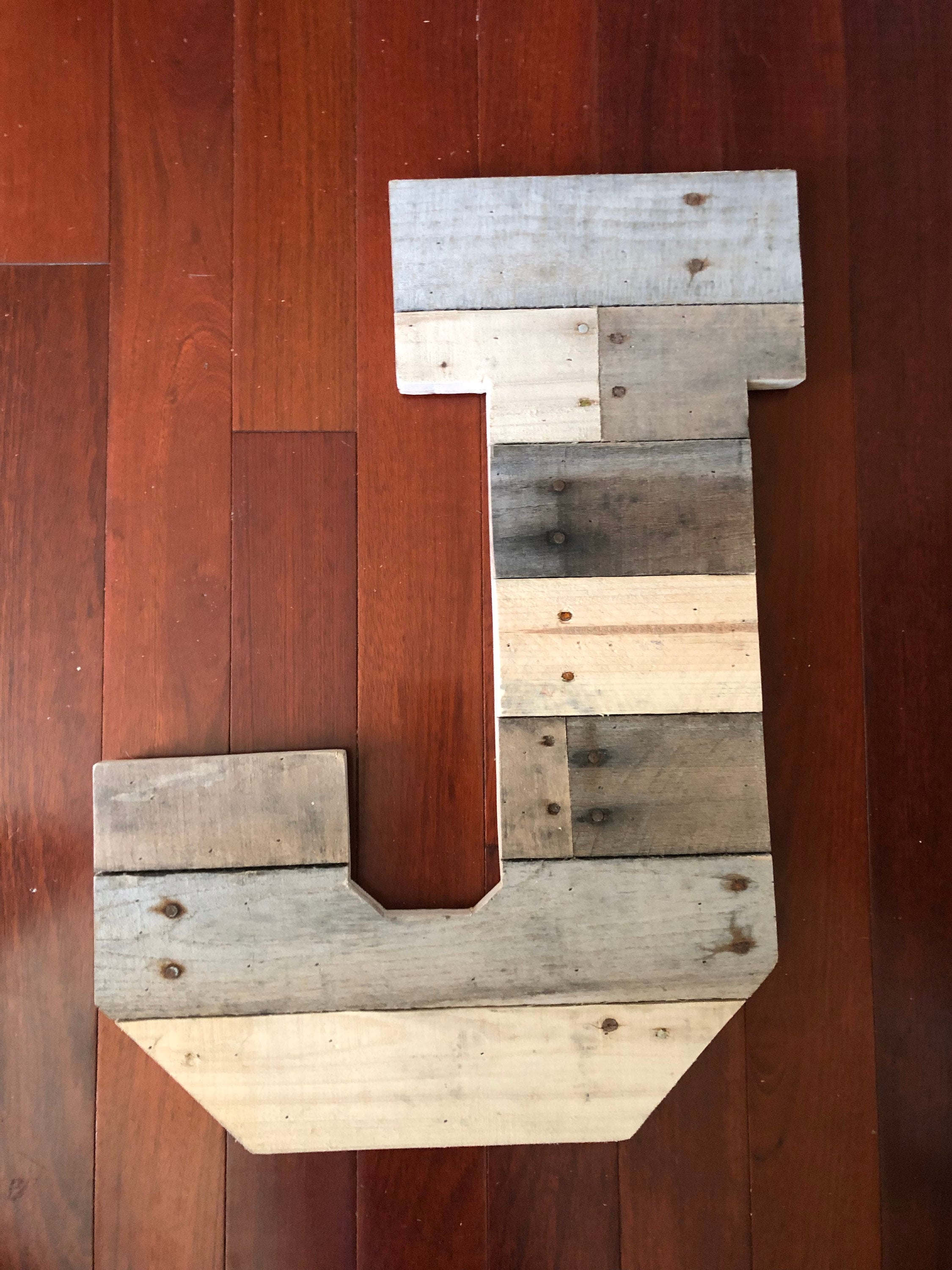 24 Untrimmed Reclaimed Wood Letter Large Wooden | Etsy