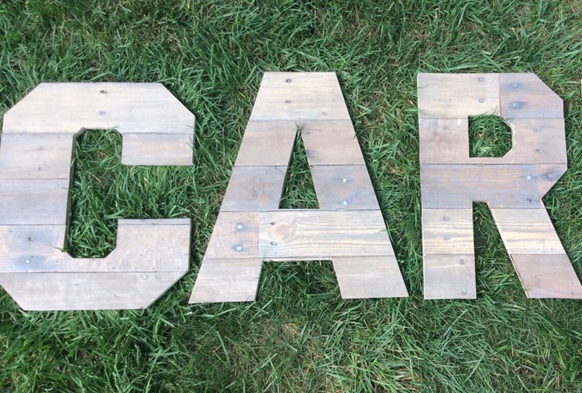 16 Untrimmed Reclaimed Wood Letter Rustic Wood Letters | Etsy
