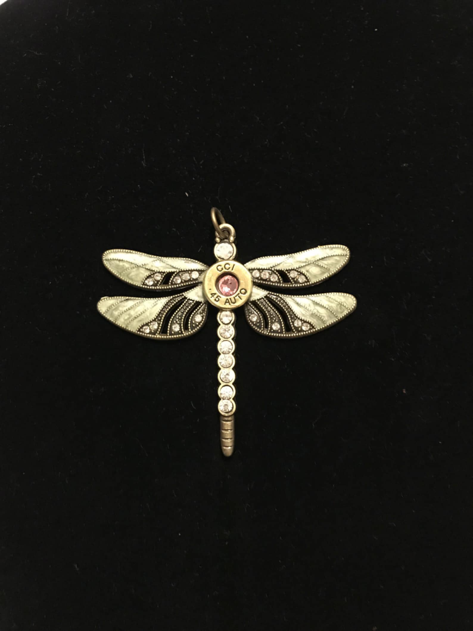 Dragonfly Bullet Necklace Ammo Shell Casing 45 Automatic 270 - Etsy