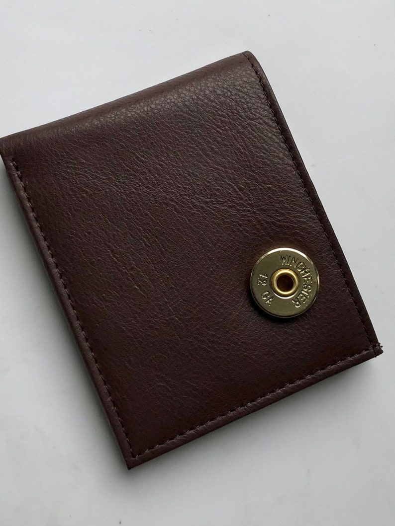 Bi-fold Leather Wallet Shotgun Shell Wallet Gift for Man Dad | Etsy