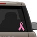 Breast Cancer Awareness Vinyl Car Window Decal - Pink Ribbon, Hope ...